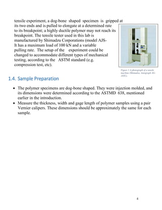 exp: sample preparation for tensile test | PDF