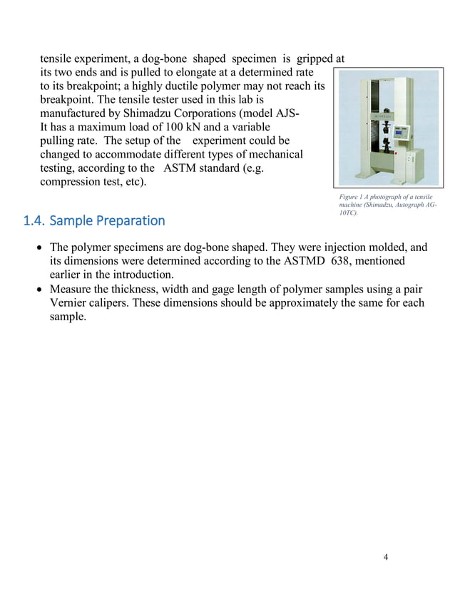 Sample preparation for tensile test 2 | PDF