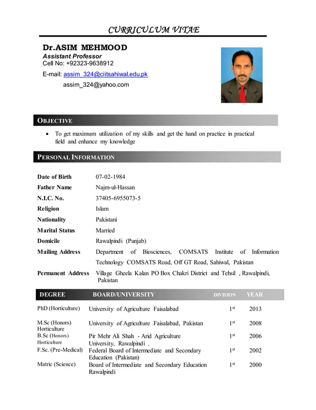 Asim Cv | PDF