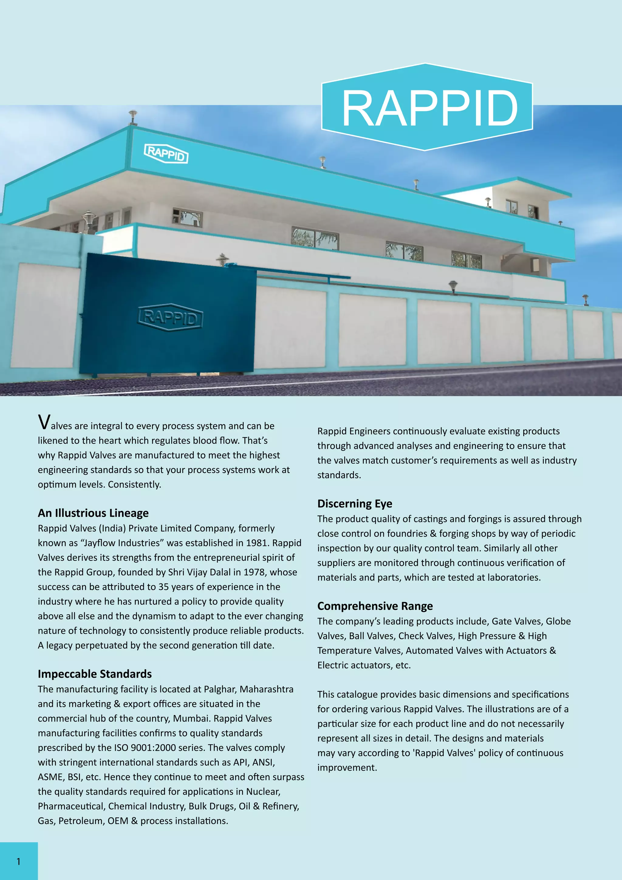 PRODUCT CATALOG RAPPID VALVES | PDF