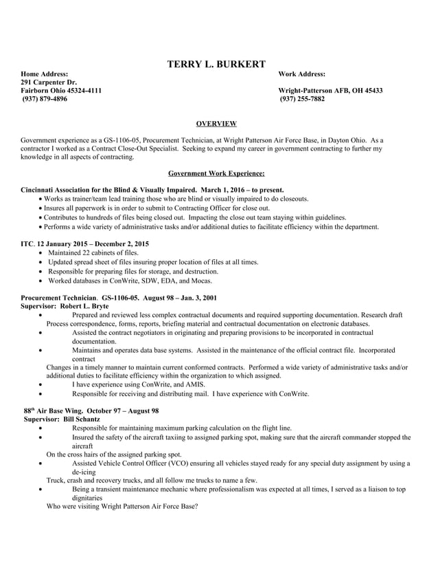 Terry's Resume 5 (003) | PDF