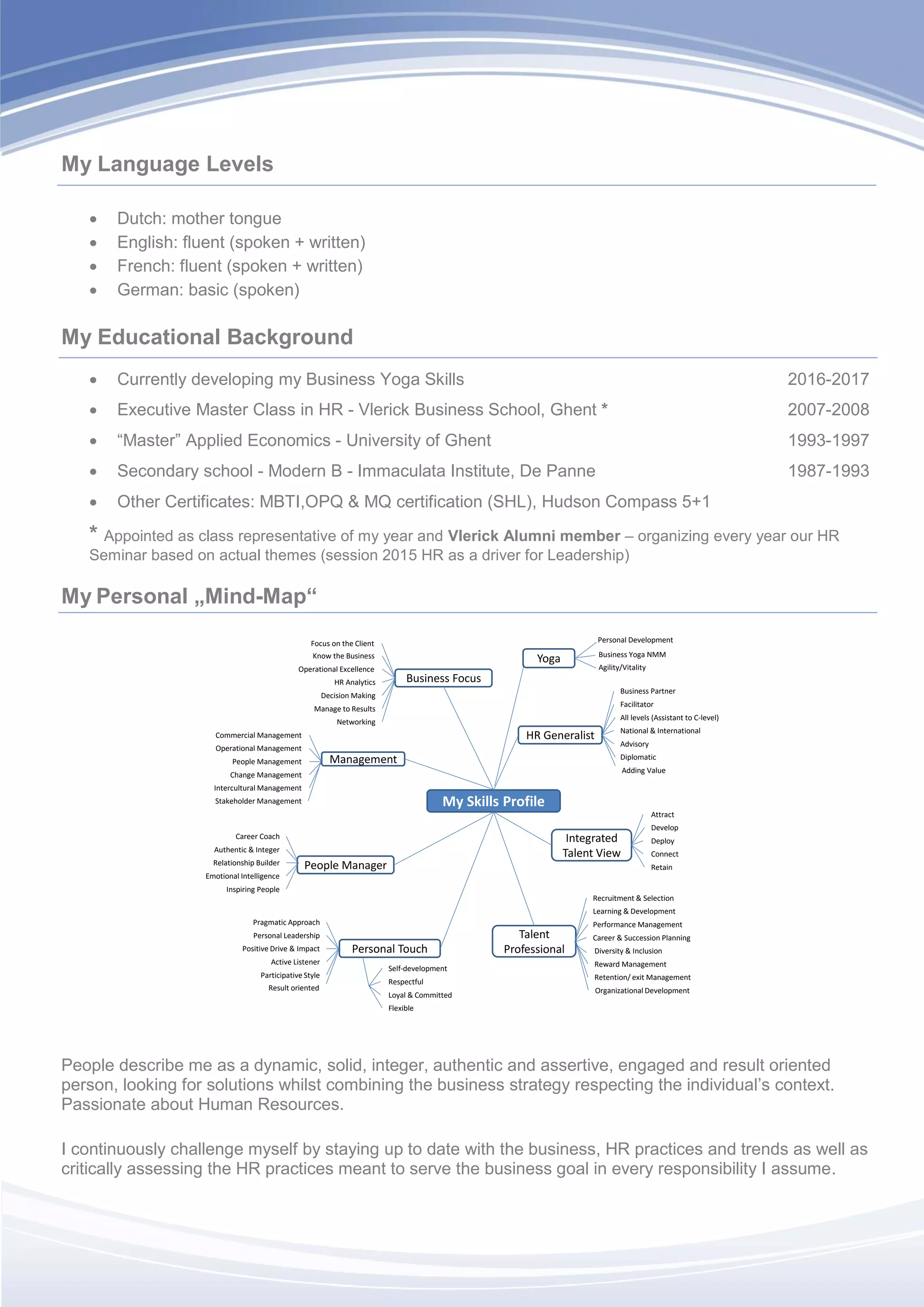 CV Els Penel 2016 August | PDF | Business Administration | Business