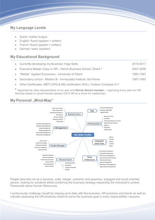 CV Els Penel 2016 August | PDF | Business Administration | Business