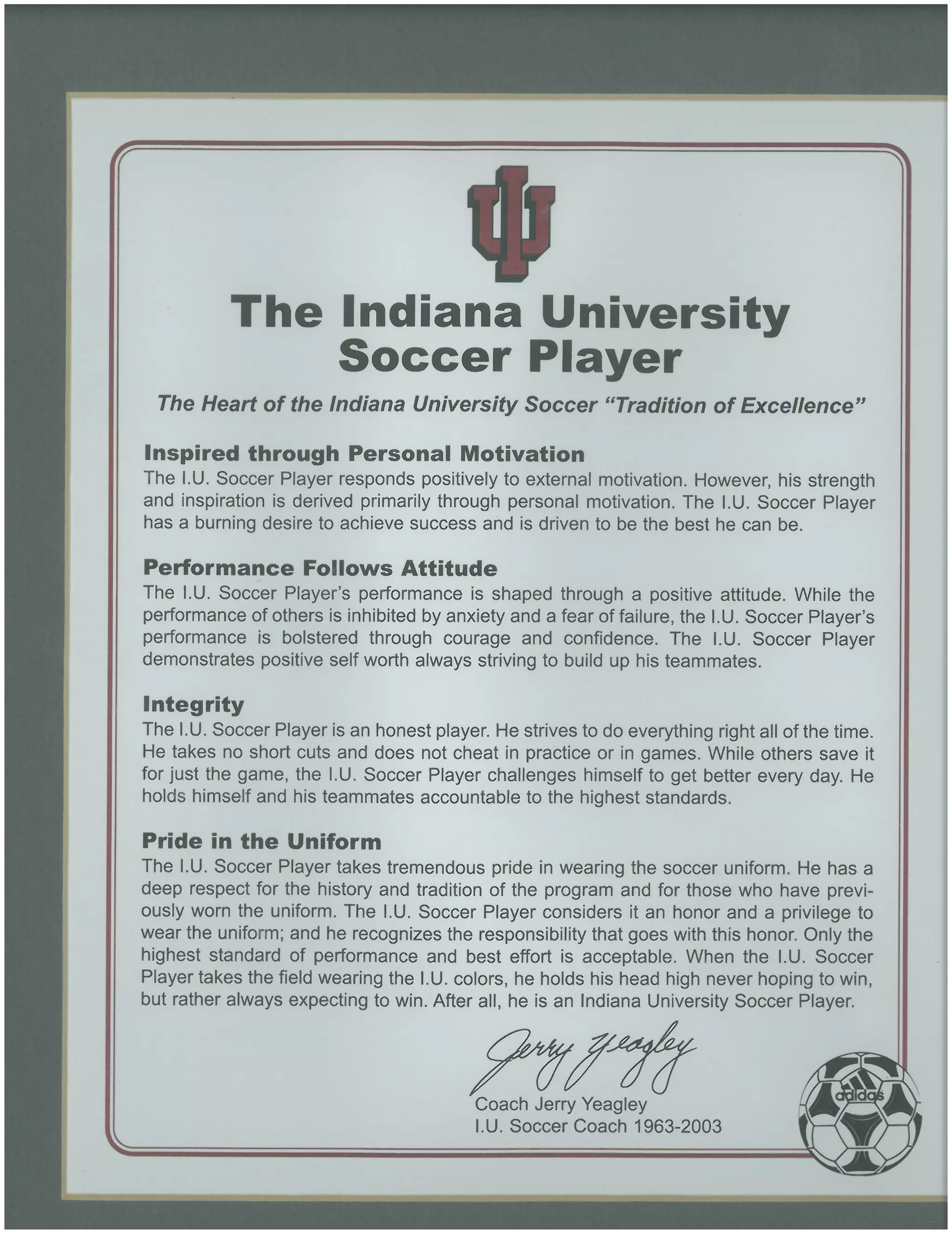 IU Soccer Player | PDF | Soccer | Sports