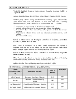 Deepak Jindal_C.V. | PDF