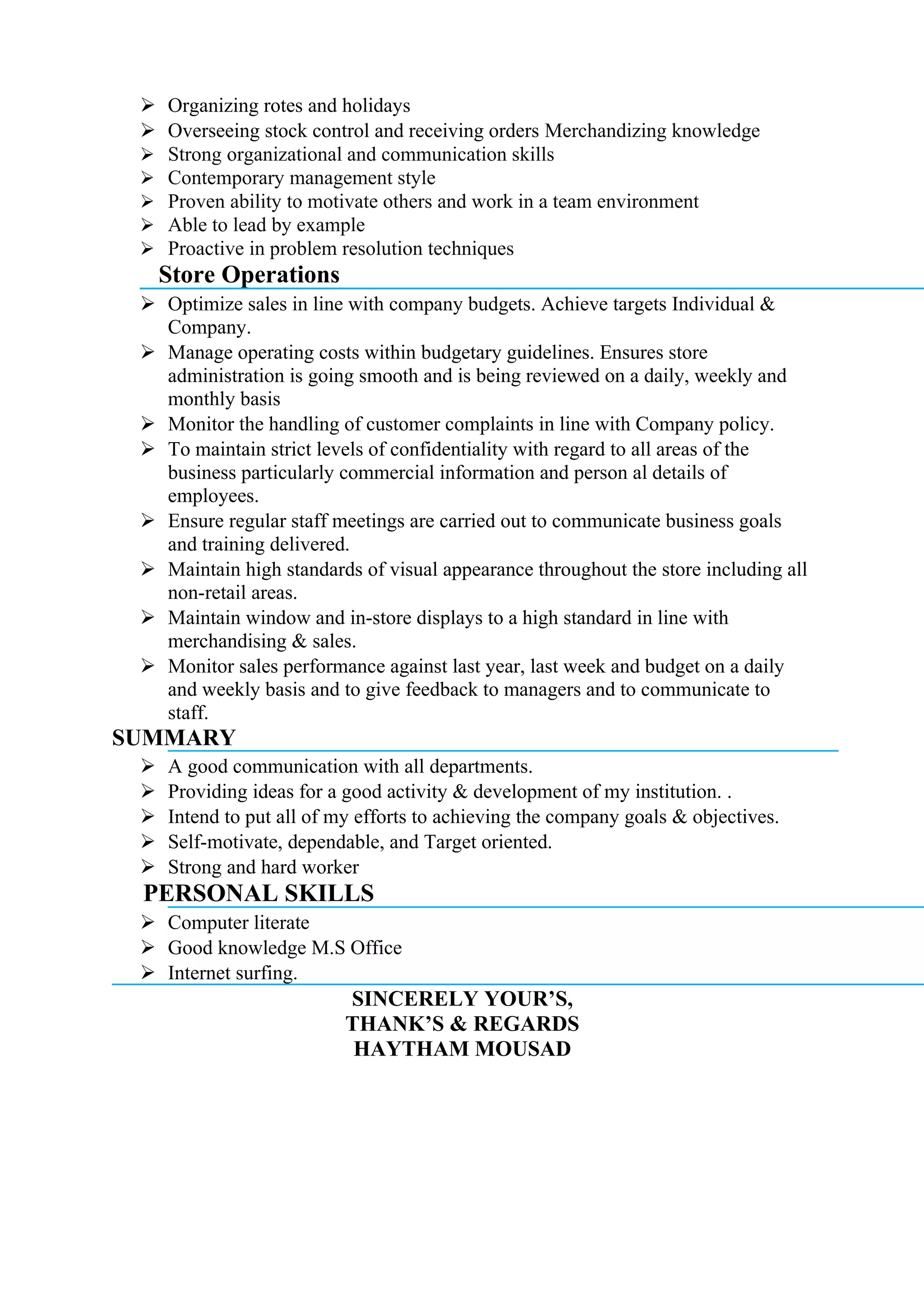 Haitham CV | DOC