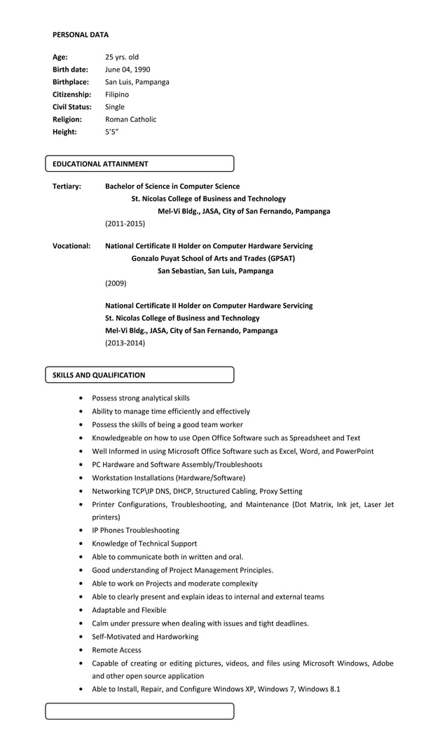 Rey Mark David CV | DOC