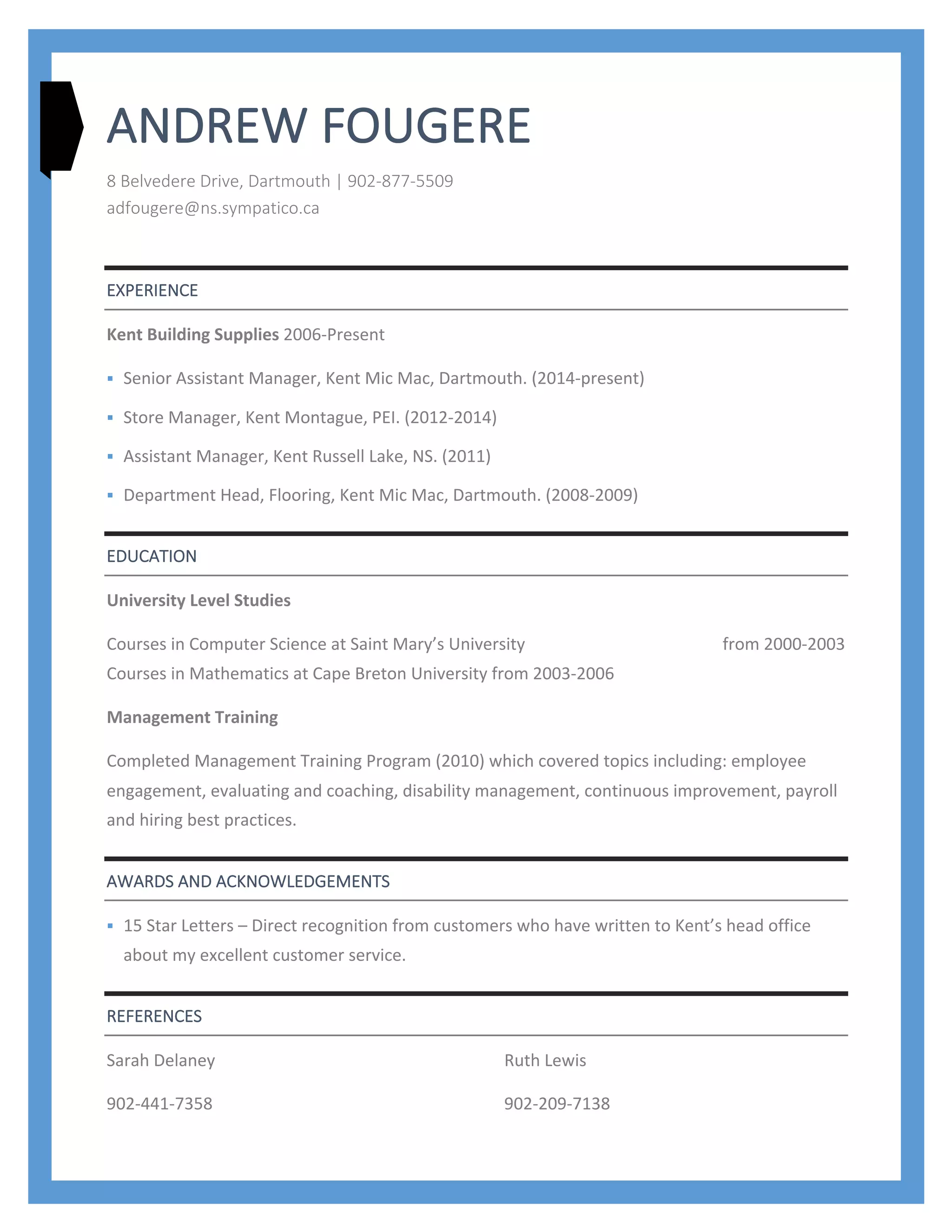 Andrew Fougere Resume | PDF