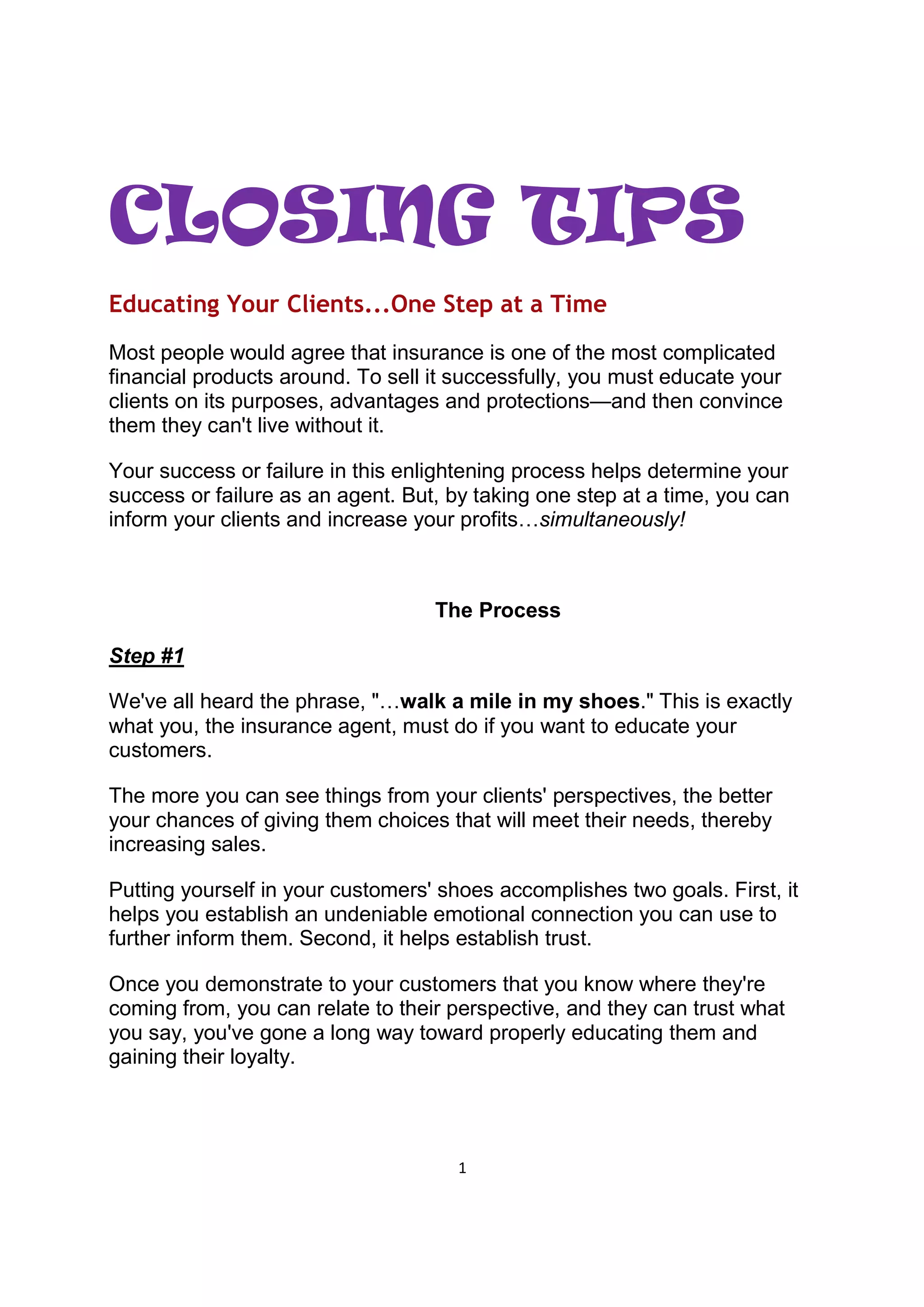 Closing Tips | PDF