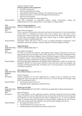 Technical Profile-TejasPatel-UI-Oct2016 | DOC