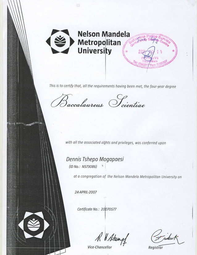 bsc certificate | PDF