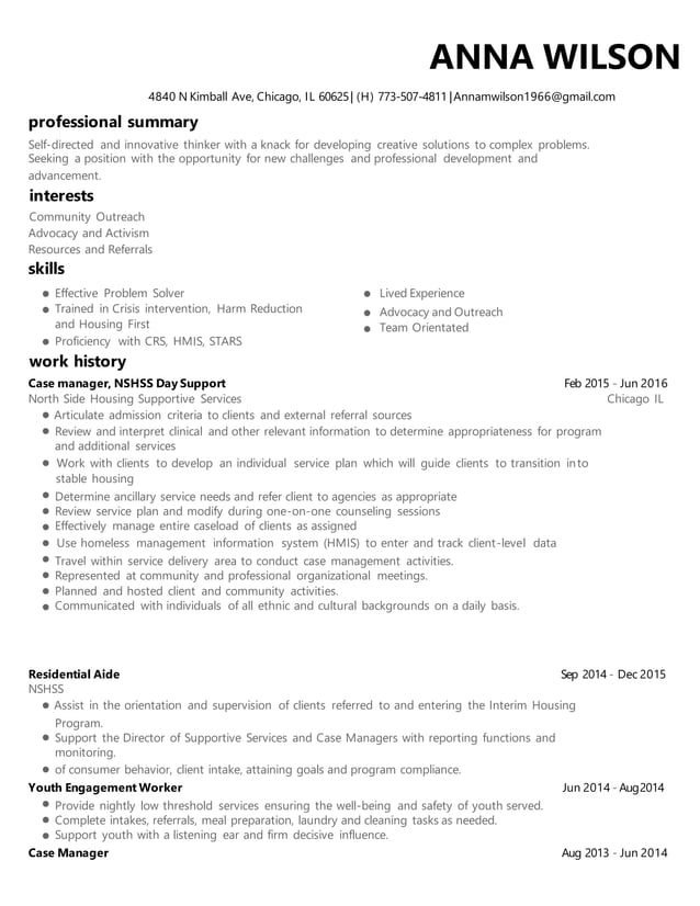 Anna Wilson Resume 2016 | DOCX | Business | Business and Finance