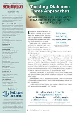 Tackling Diabetes Three Approaches | PDF