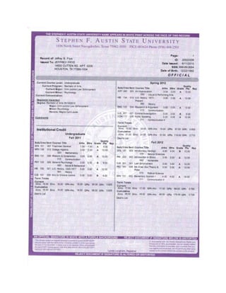 Official Transcript | PDF