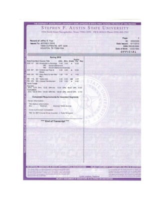 Official Transcript | PDF