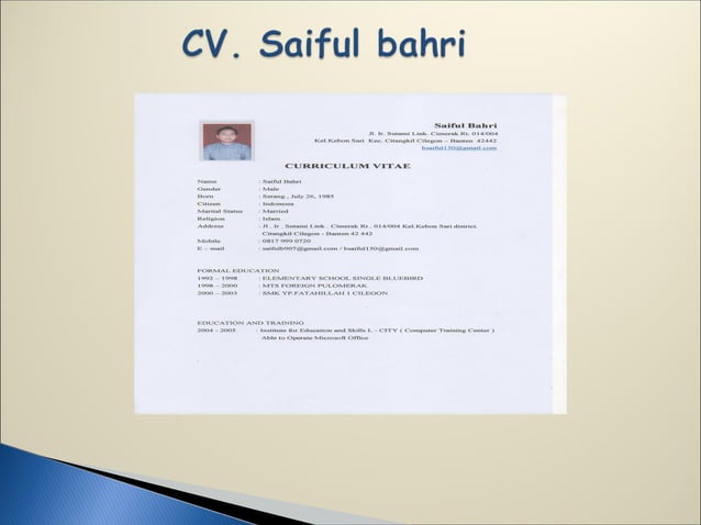 CV. Saiful Bahri II | PPT