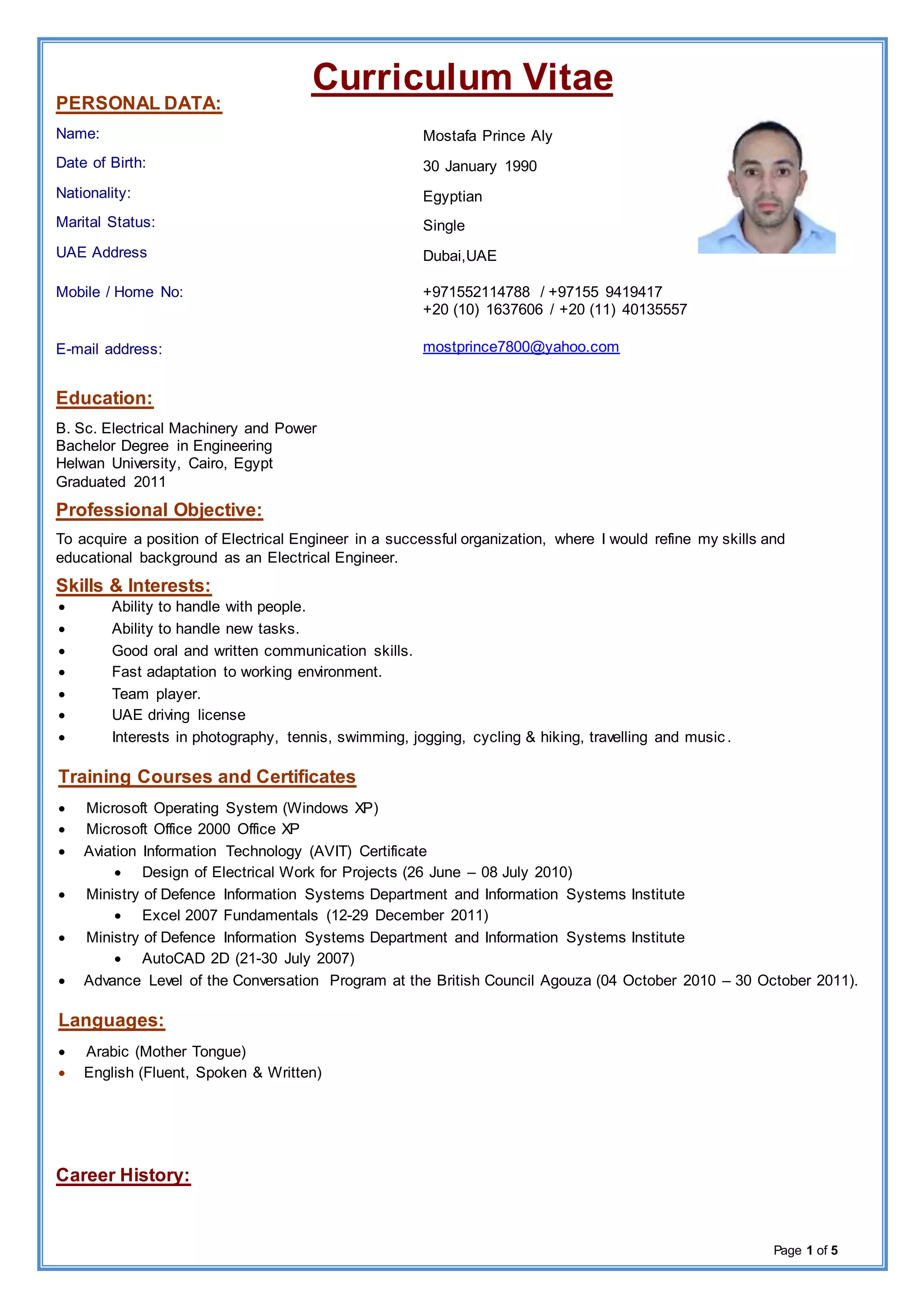 Mostafa CV | PDF
