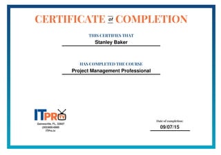 ITPro PMP certificate | PPT