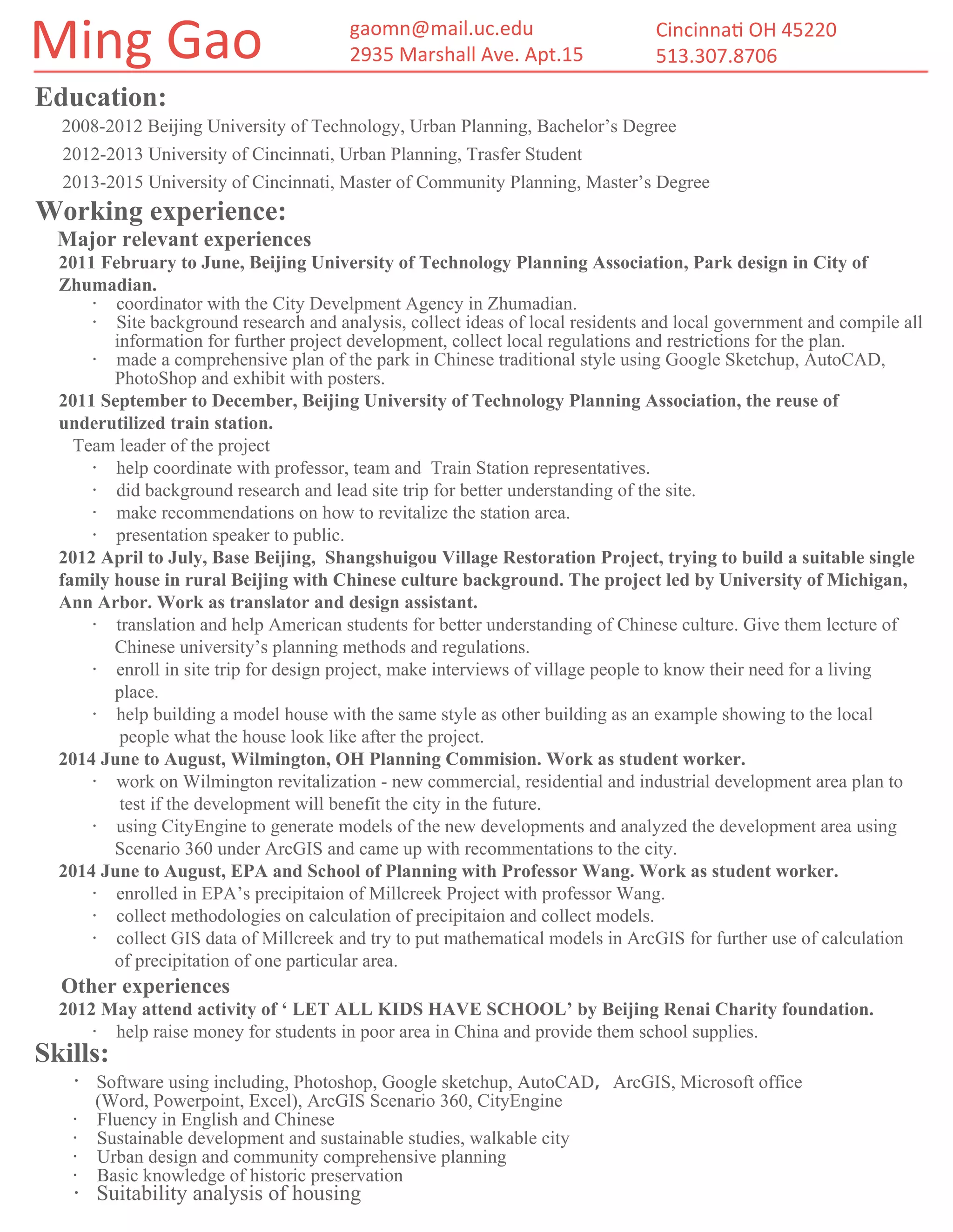 Ming Resume | PDF
