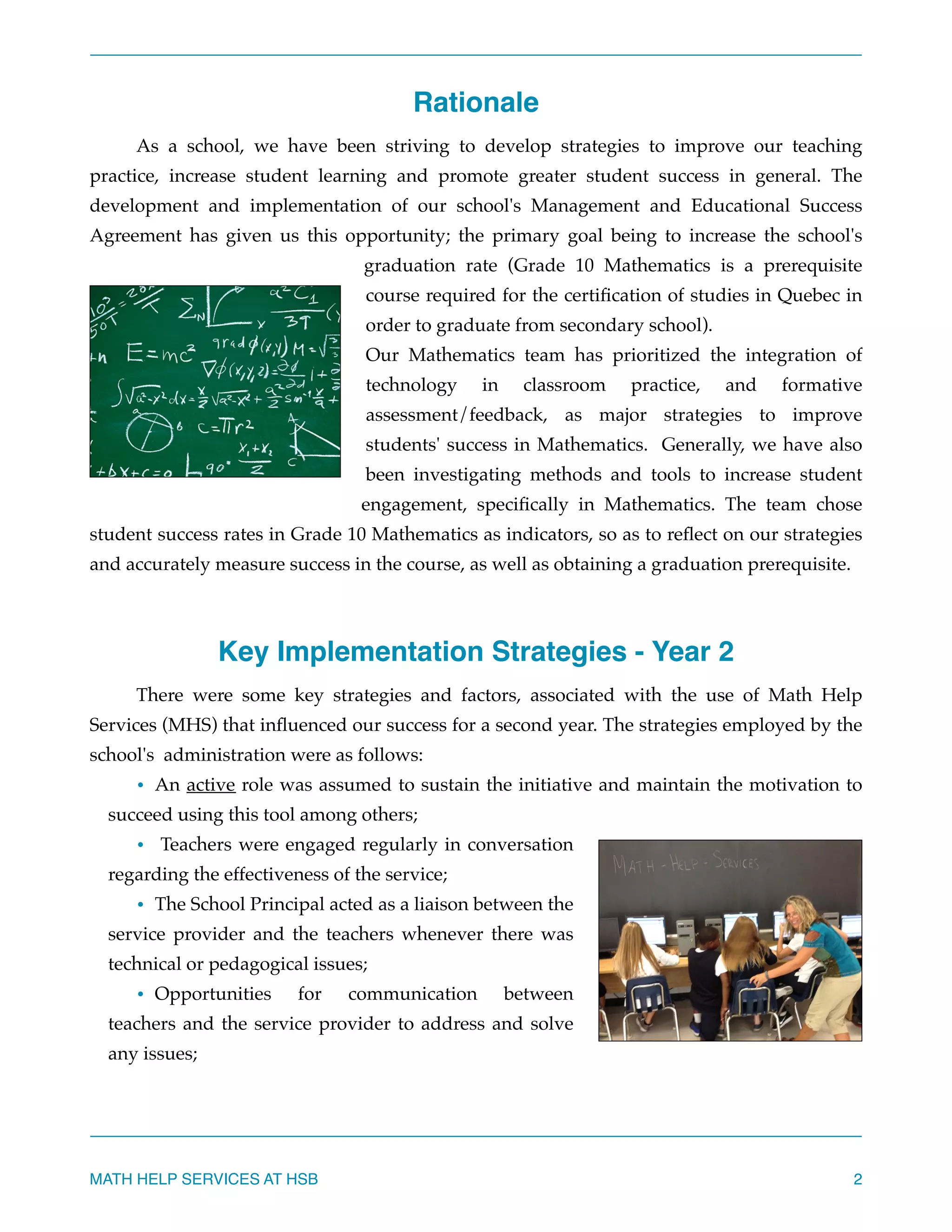 School Report 2 - Mathhelpservices | PDF | Education industry | Industries