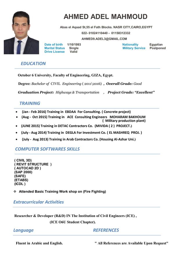 AHMED ADEL MAHMOUD (CV) | PDF