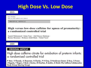 Critical Appraisal High Dose Vs Low Dose Caffeine Citrate in Preterms ...