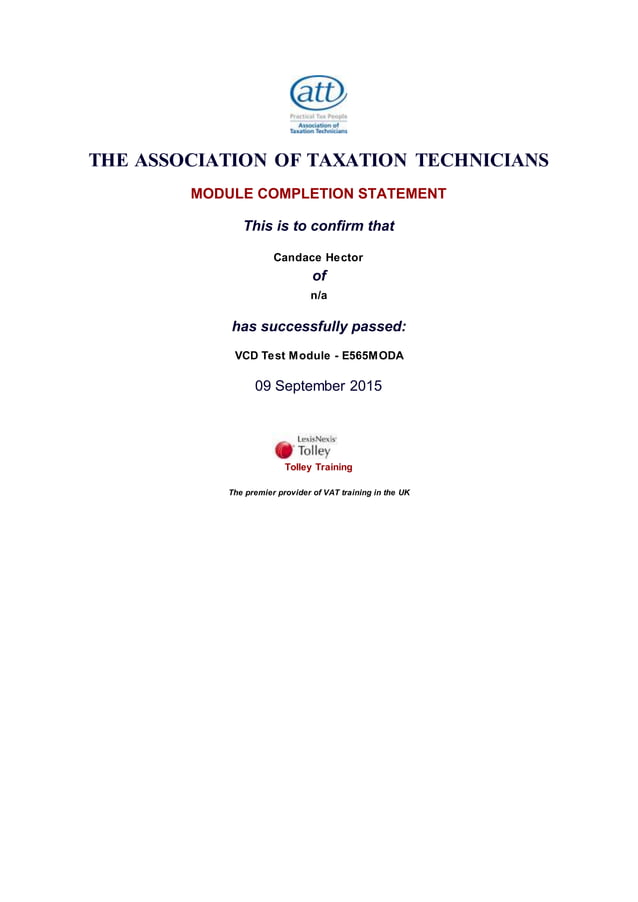 Module A Certificate | PDF