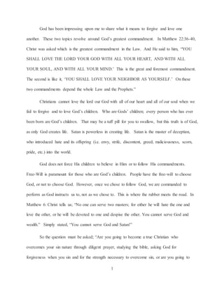 Sermon on Forgiveness mvg | DOCX