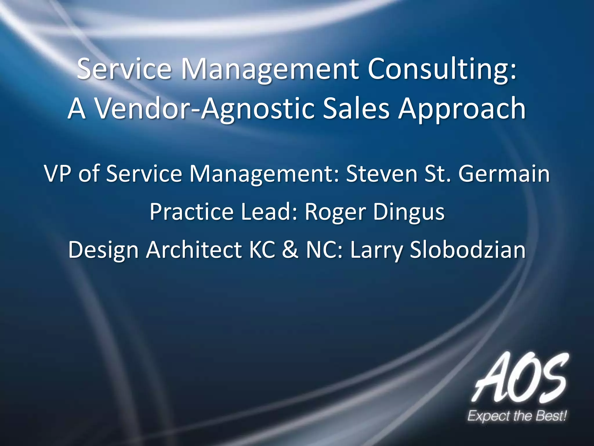 ITSM Vendor Agnostic | PPTX | Information Services Industry | Industries