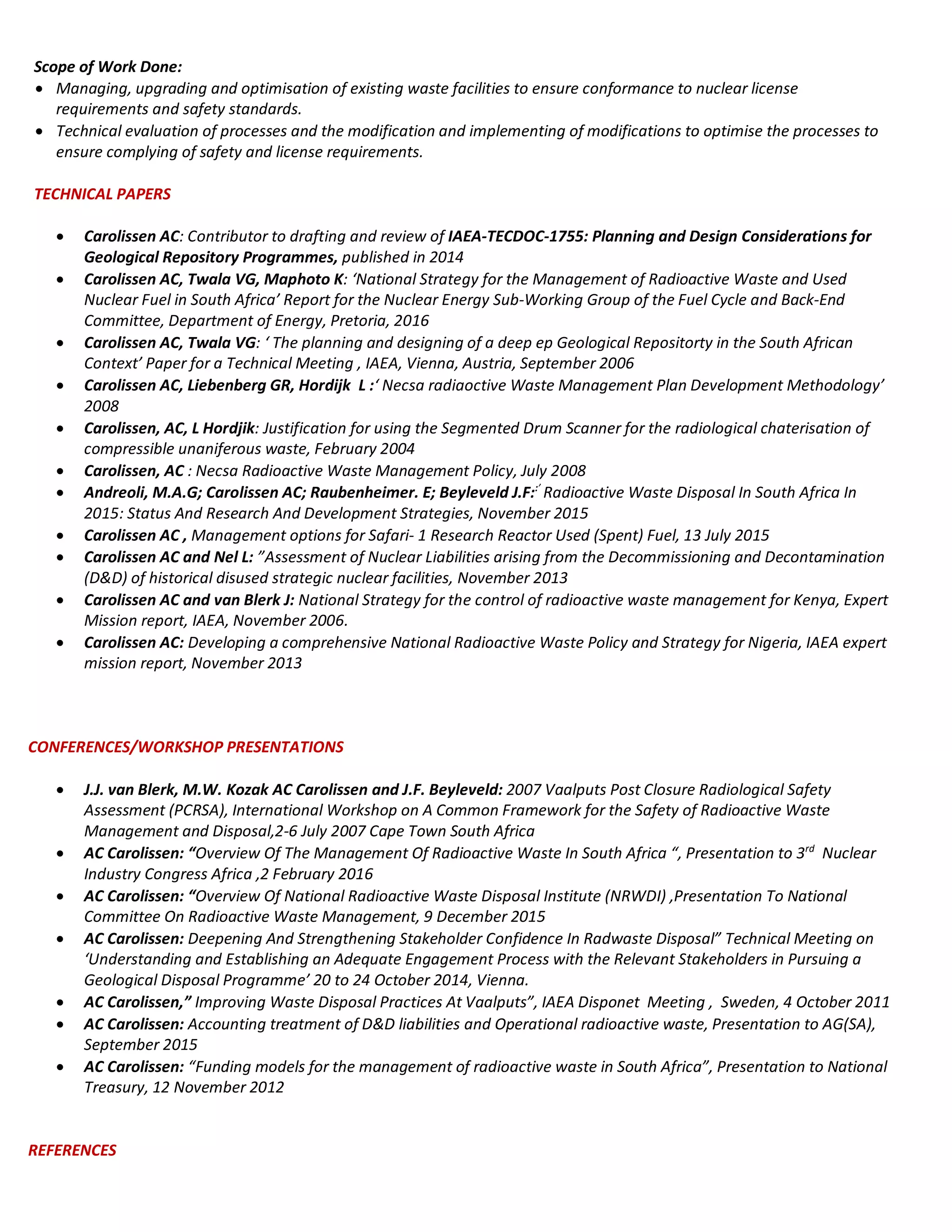 CV Alan Carolissen Dec 2016 Rev0 | PDF