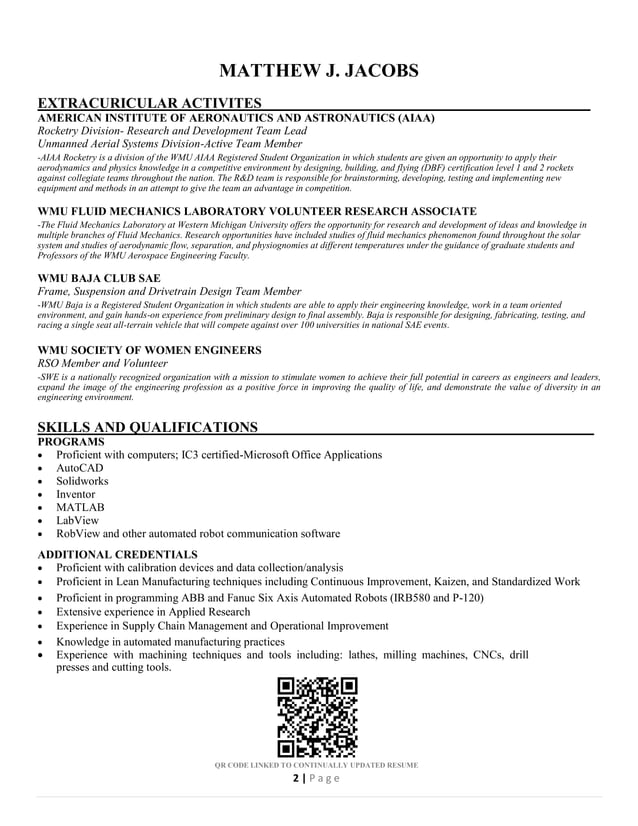 Matthew Jacobs 2016.2 Resume | PDF