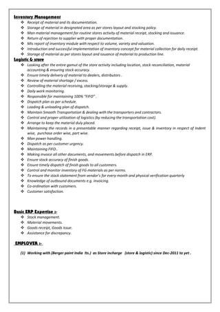 abhilash shrimali , store keeper | DOC