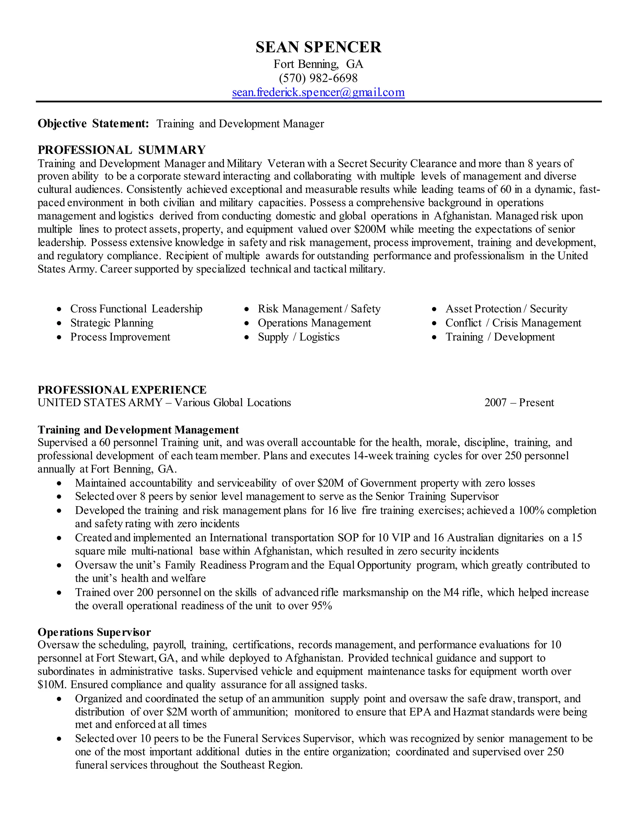 sean spencer resume | PDF