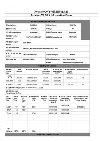 AviationCV CAPTAIN MESHAL -1 | PDF