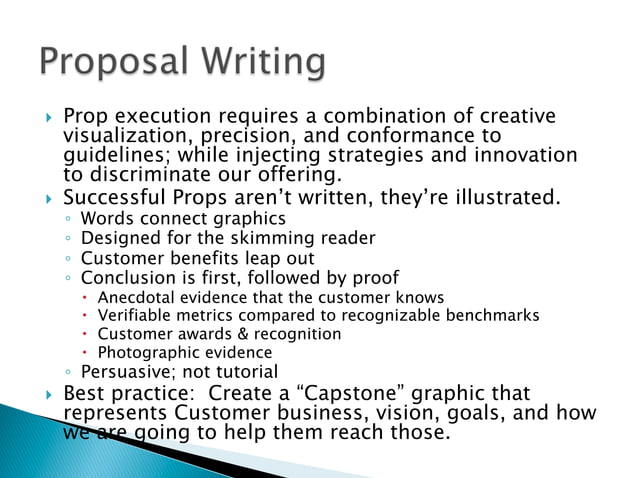 What makes a Successful Proposal | PPT