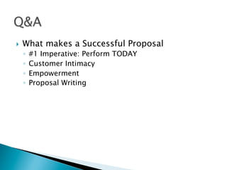What makes a Successful Proposal | PPT