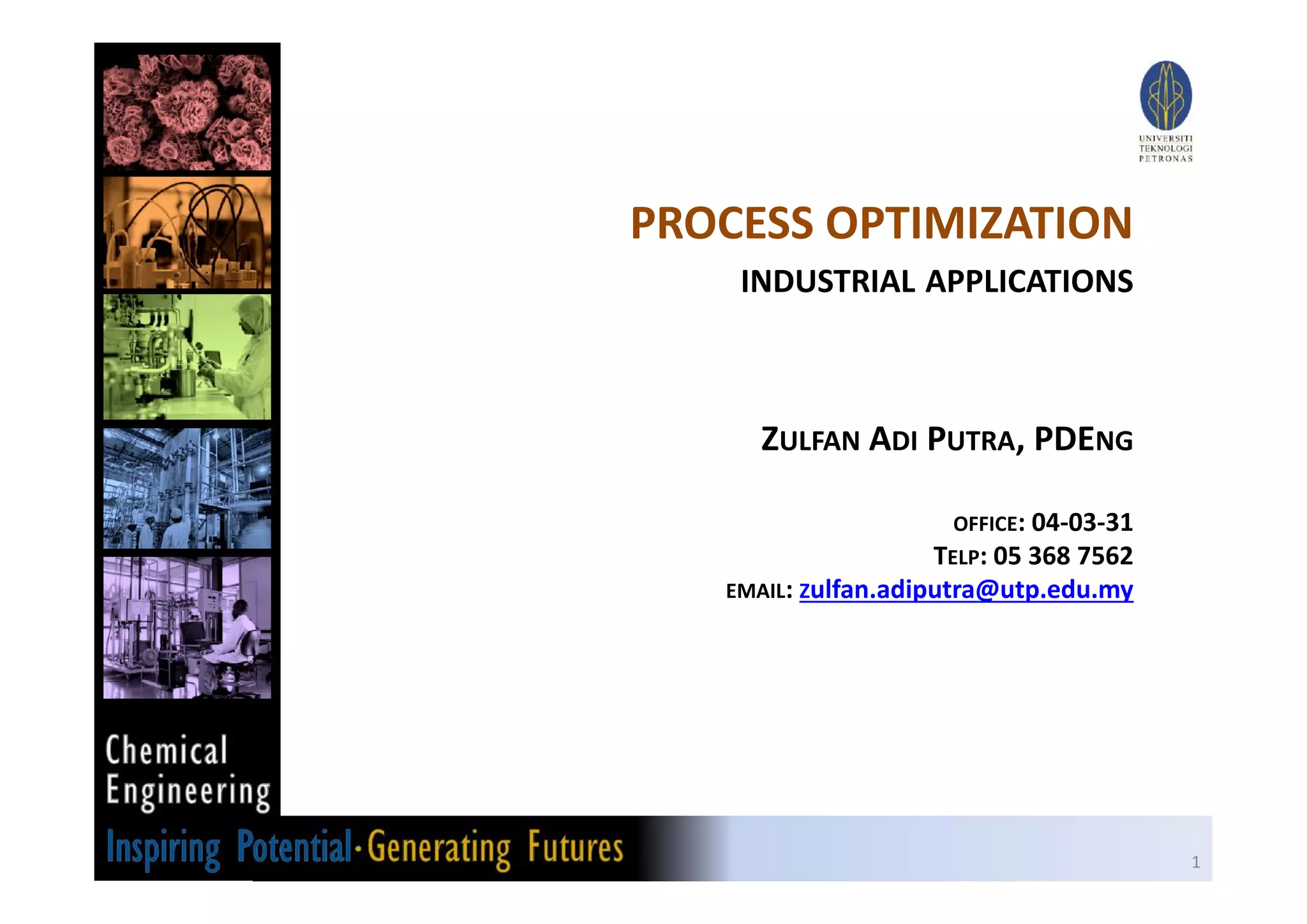 Process optimization industrial case studies | PDF
