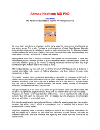 Foreword Hashem MD PhD | PDF