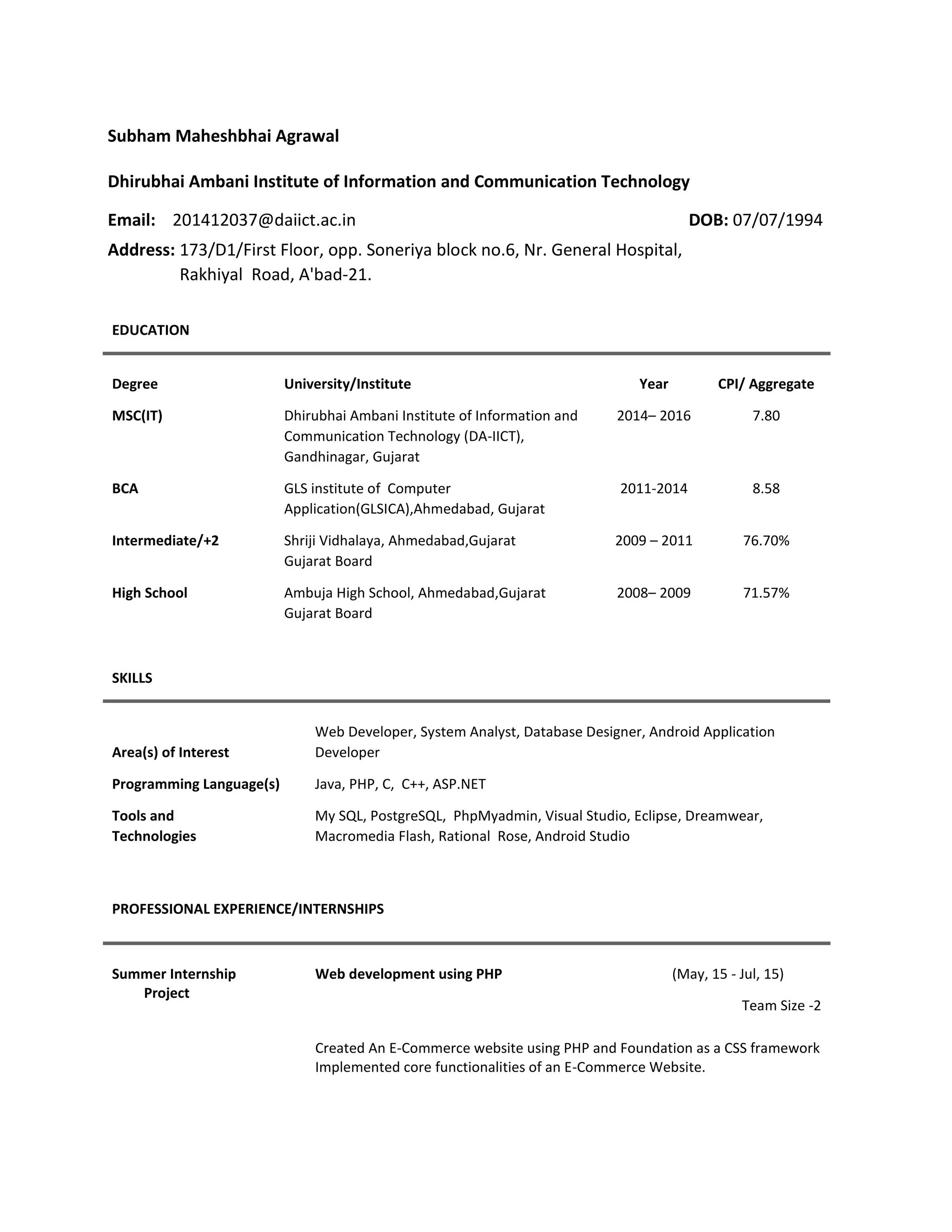 shubhamresume | PDF