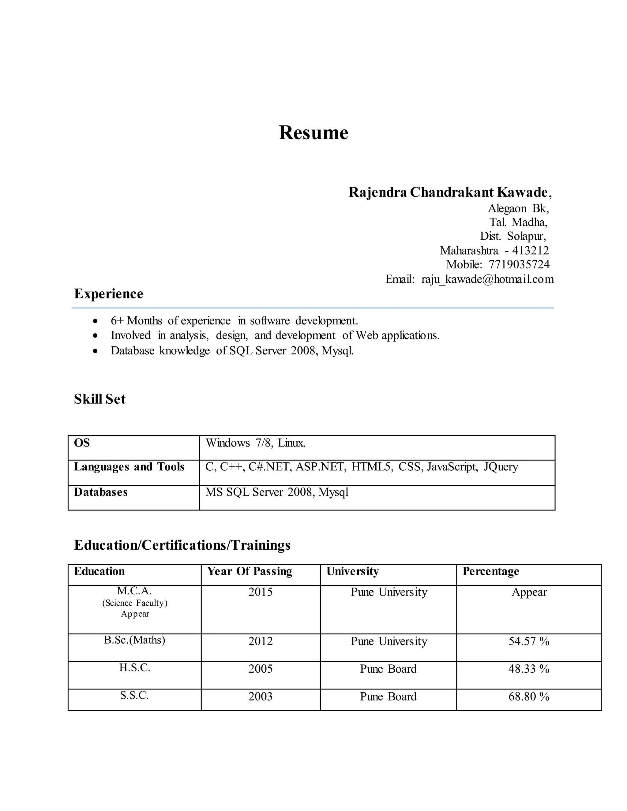 raju_resume | PDF