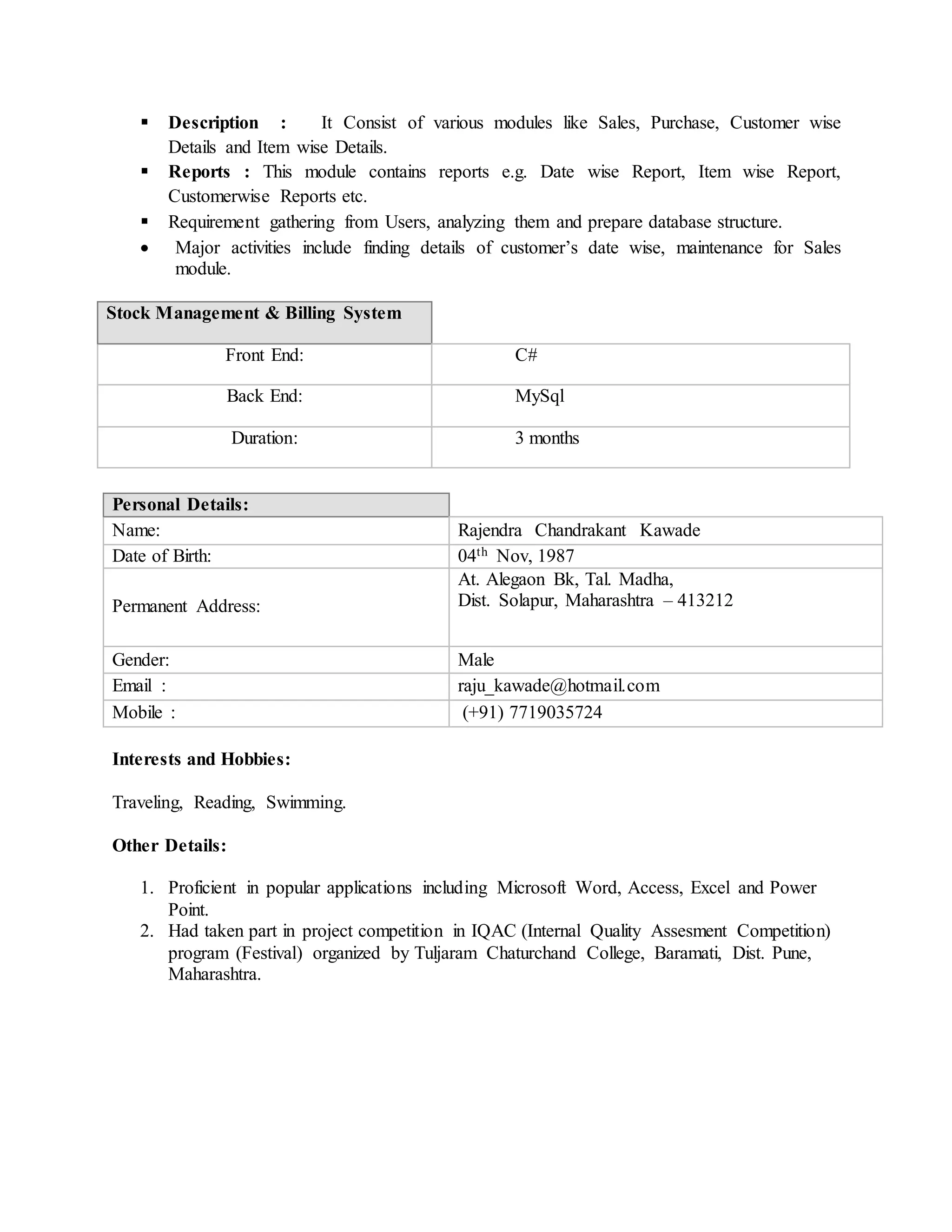 raju_resume | PDF