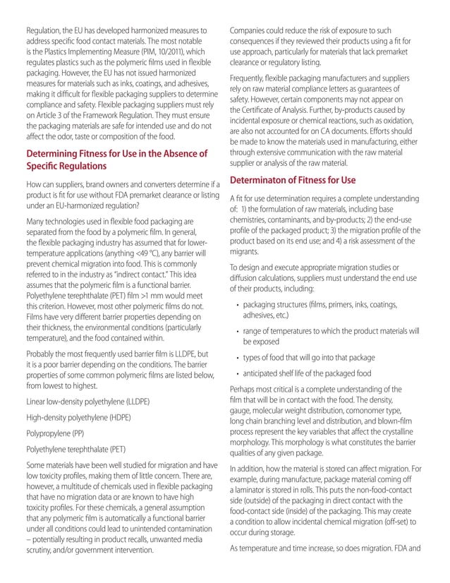 Flexible Packaging Safety White Paper | PDF