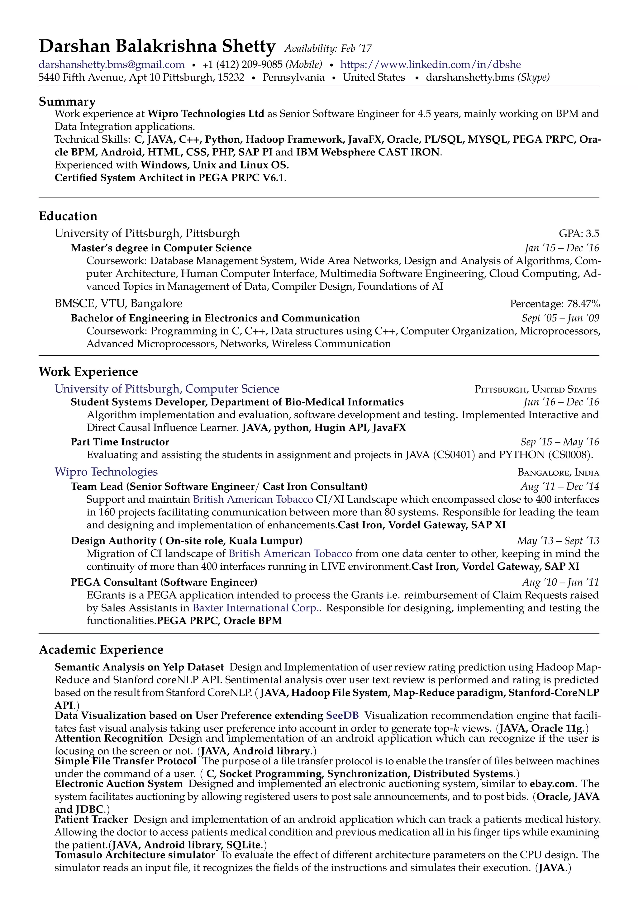 darshan_resume_2017 | PDF