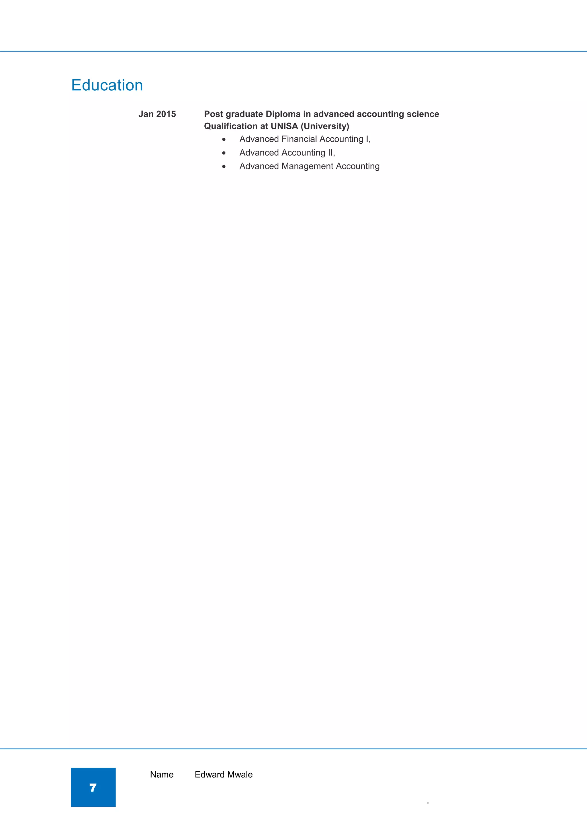 Edward Mwale's CV1 | DOC