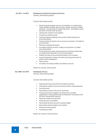 Edward Mwale's CV1 | DOC