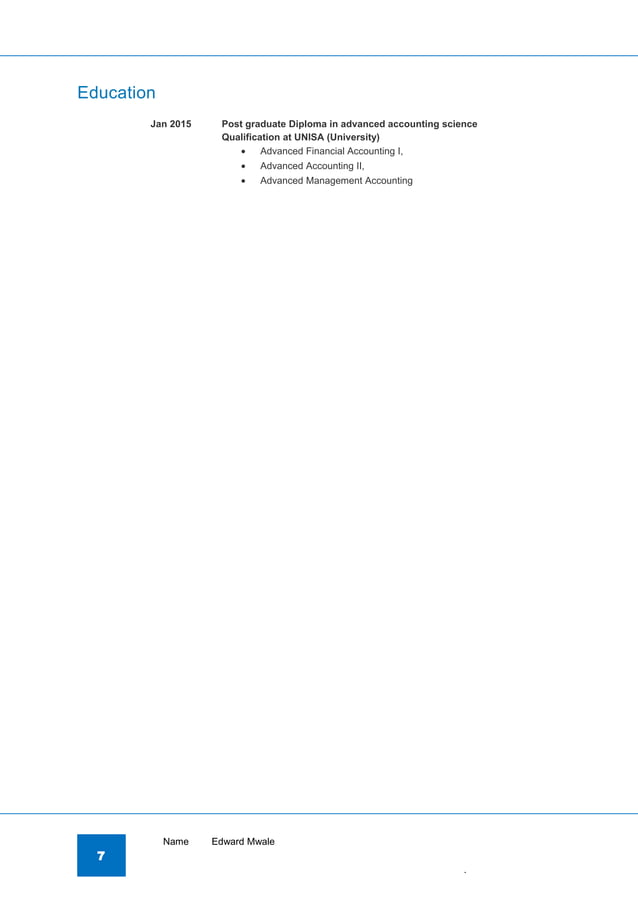 Edward Mwale's CV1 | DOC
