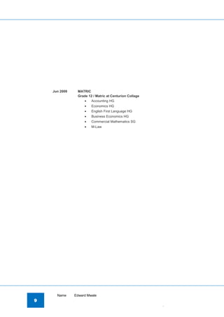 Edward Mwale's CV1 | DOC