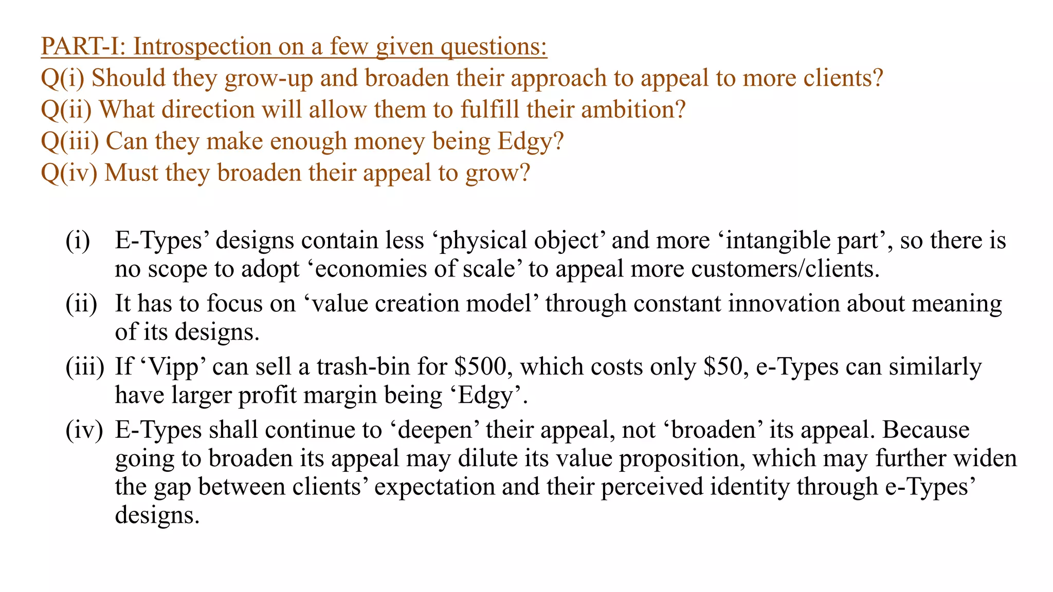 E-Types and Its Strategy Dilemma | PPTX