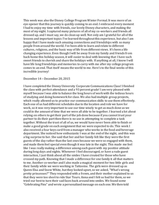 Disney Internship Journal | DOCX