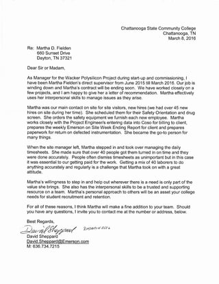 Martha reference letter | PDF